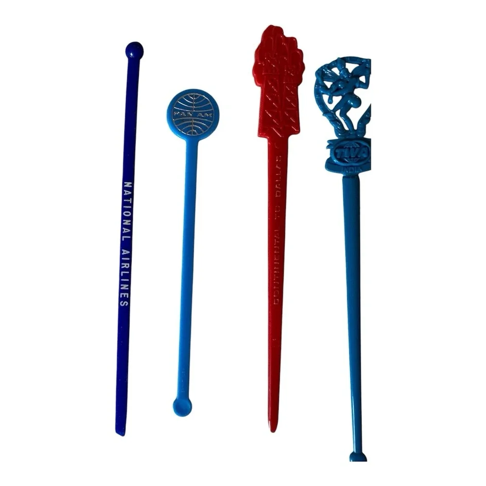 Dining | Twa Pan Am National Aa Continental Airlines Stirrer Swizzle ...